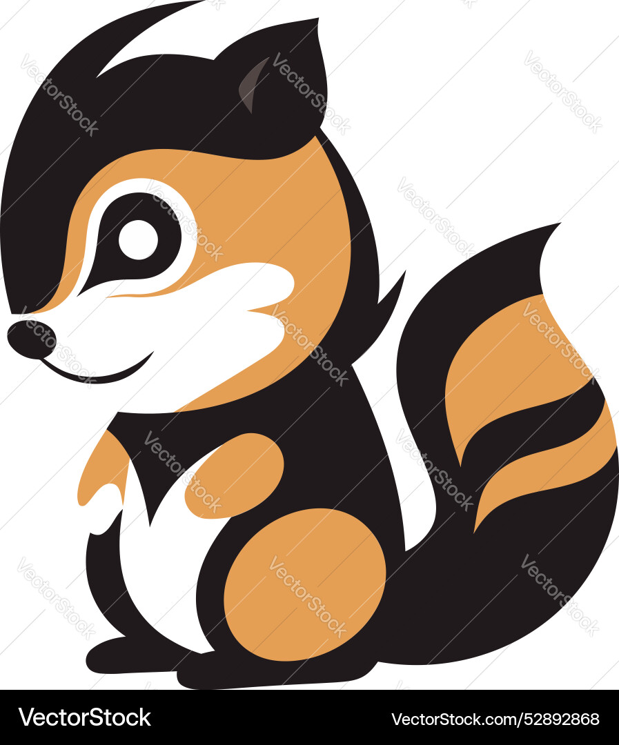 Chipmunk logo design black Royalty Free Vector Image