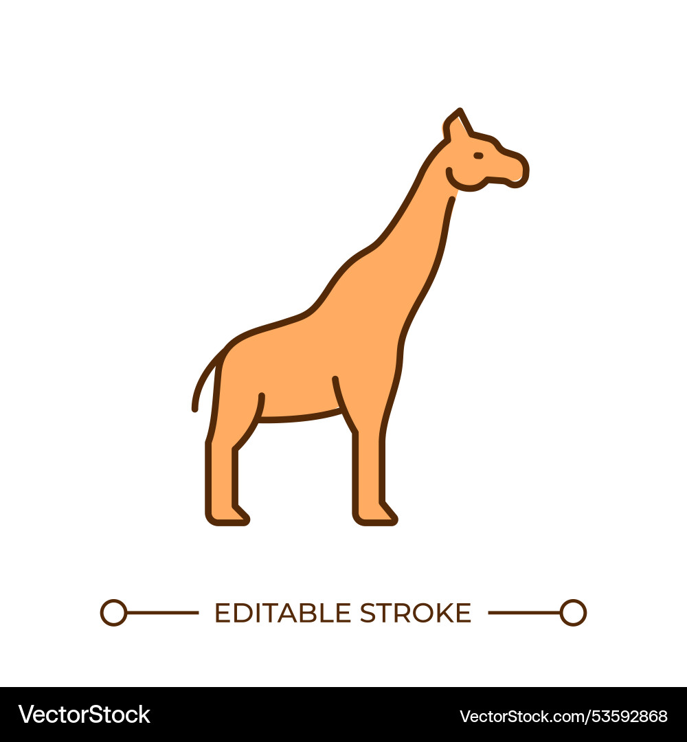 Giraffe rgb color icon – Royalty-Free Vector | VectorStock