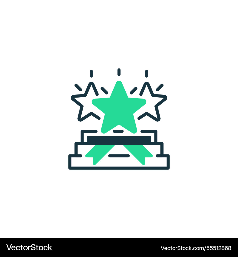 Milestone reward line icon universal creative Vector Image