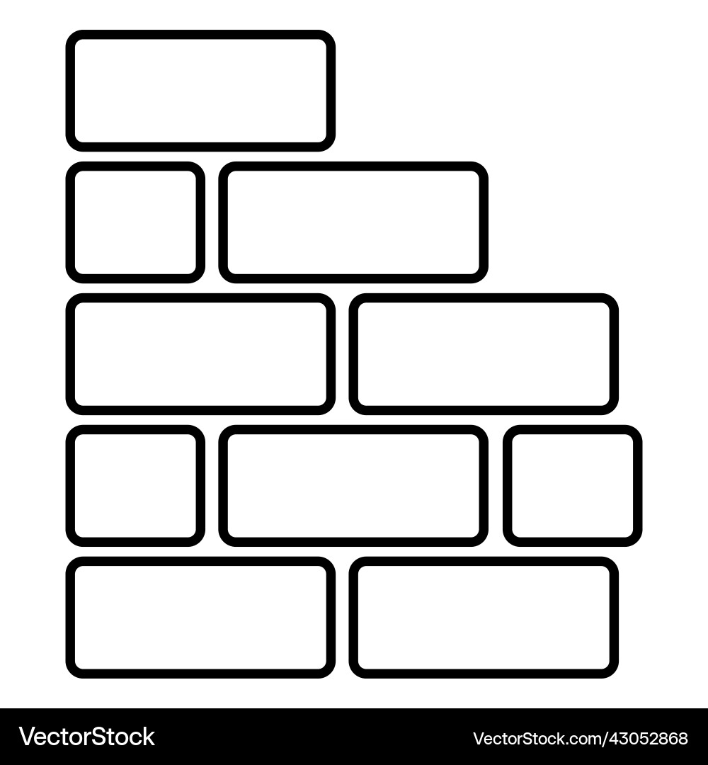 Rounded Brick Wall Backdrop Royalty Free Vector Image