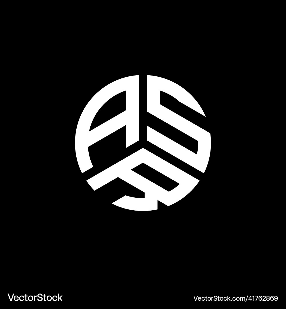 Asr letter logo design on white background Vector Image