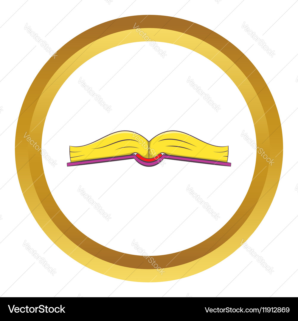 Book is open in the middle icon Royalty Free Vector Image