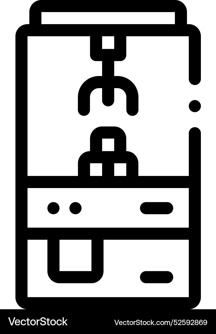 Crane machine icon thin linear style design Vector Image