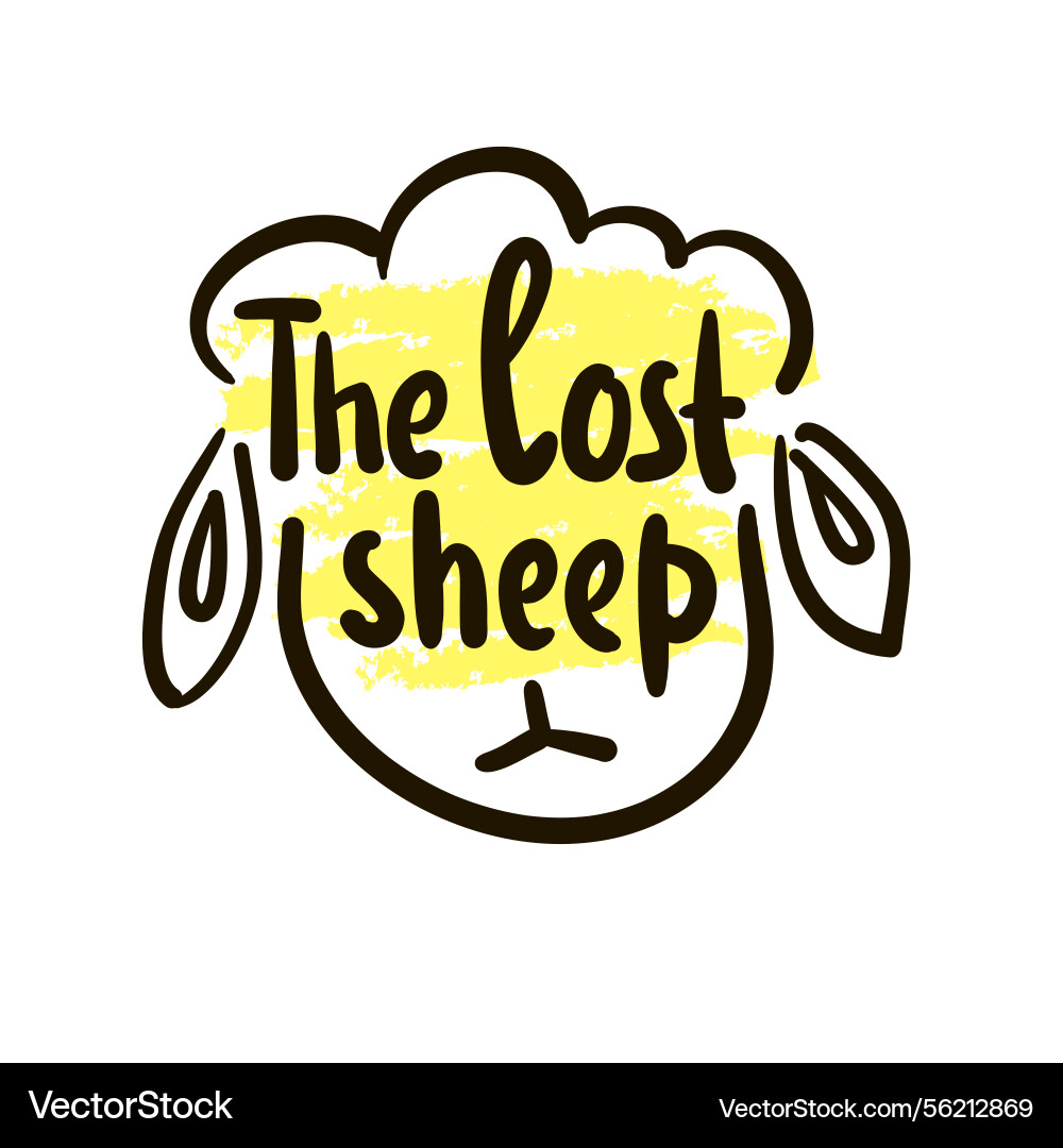 Lost sheep Royalty Free Vector Image - VectorStock