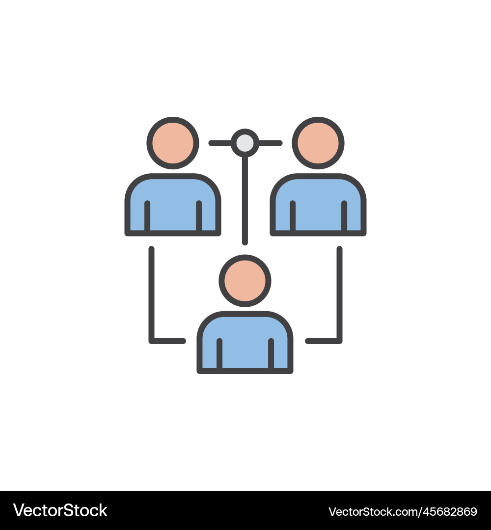 People management icon filled color sign Vector Image
