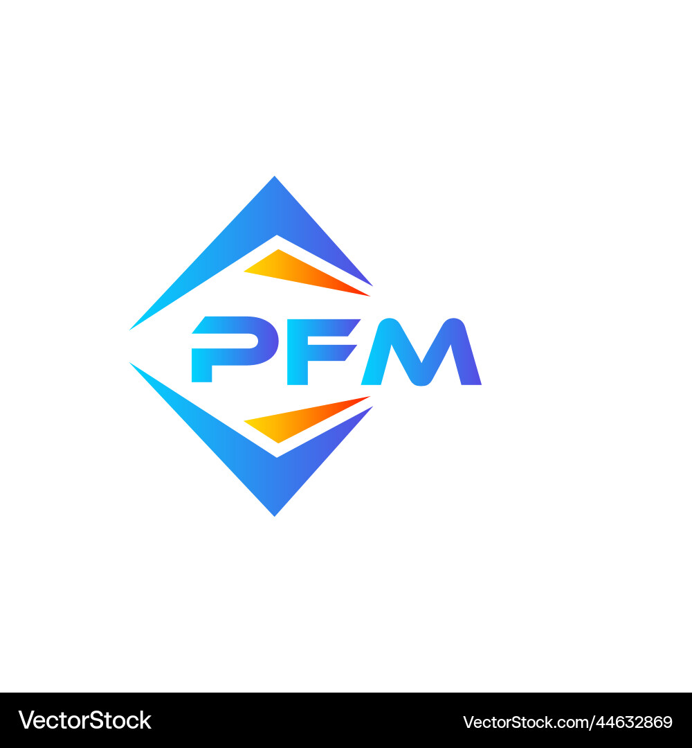 Pfm abstract technology logo design on white Vector Image