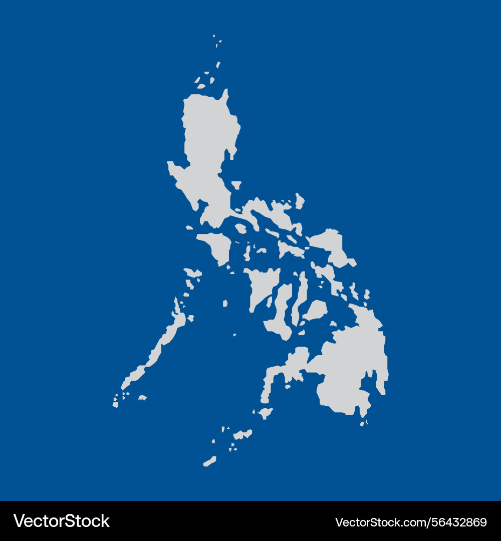 Philippines map Royalty Free Vector Image - VectorStock
