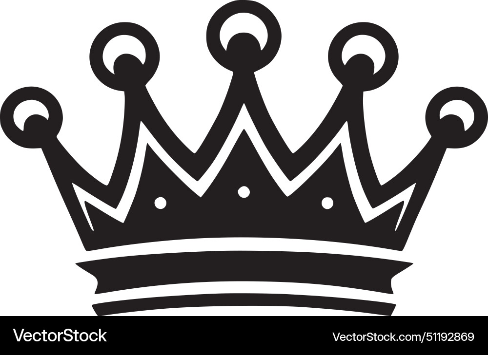Queen - minimalist and flat logo Royalty Free Vector Image
