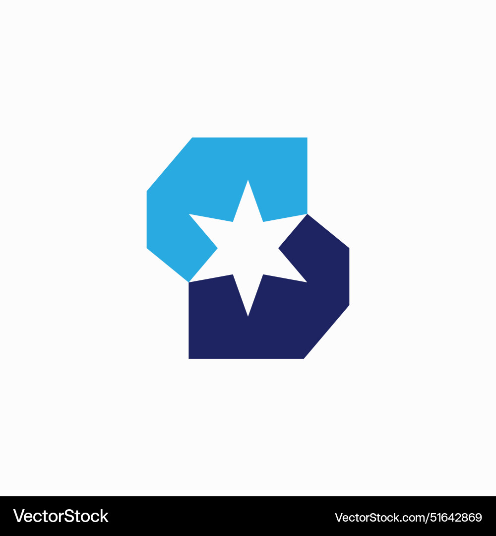 S letter star logo icon Royalty Free Vector Image