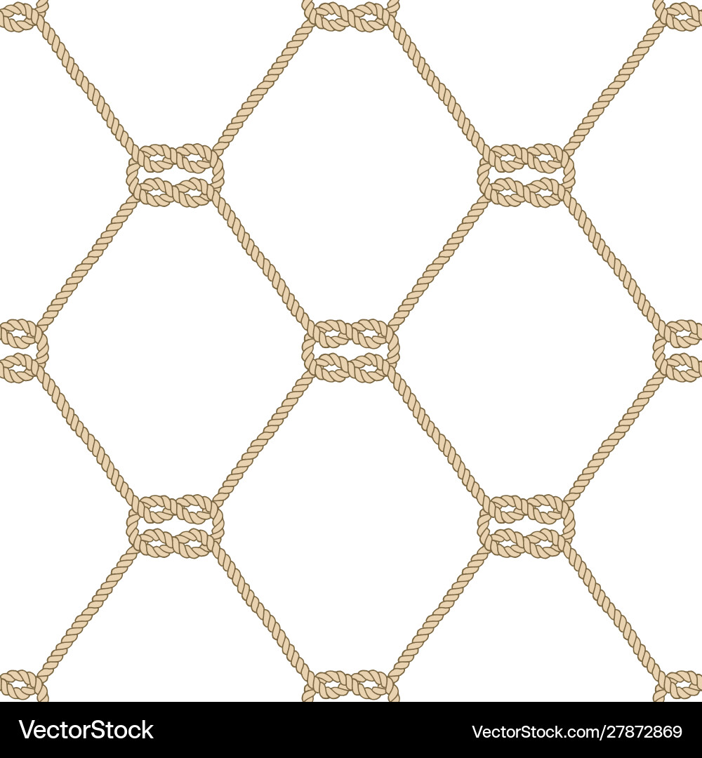 Seamless nautical rope pattern square knot Vector Image