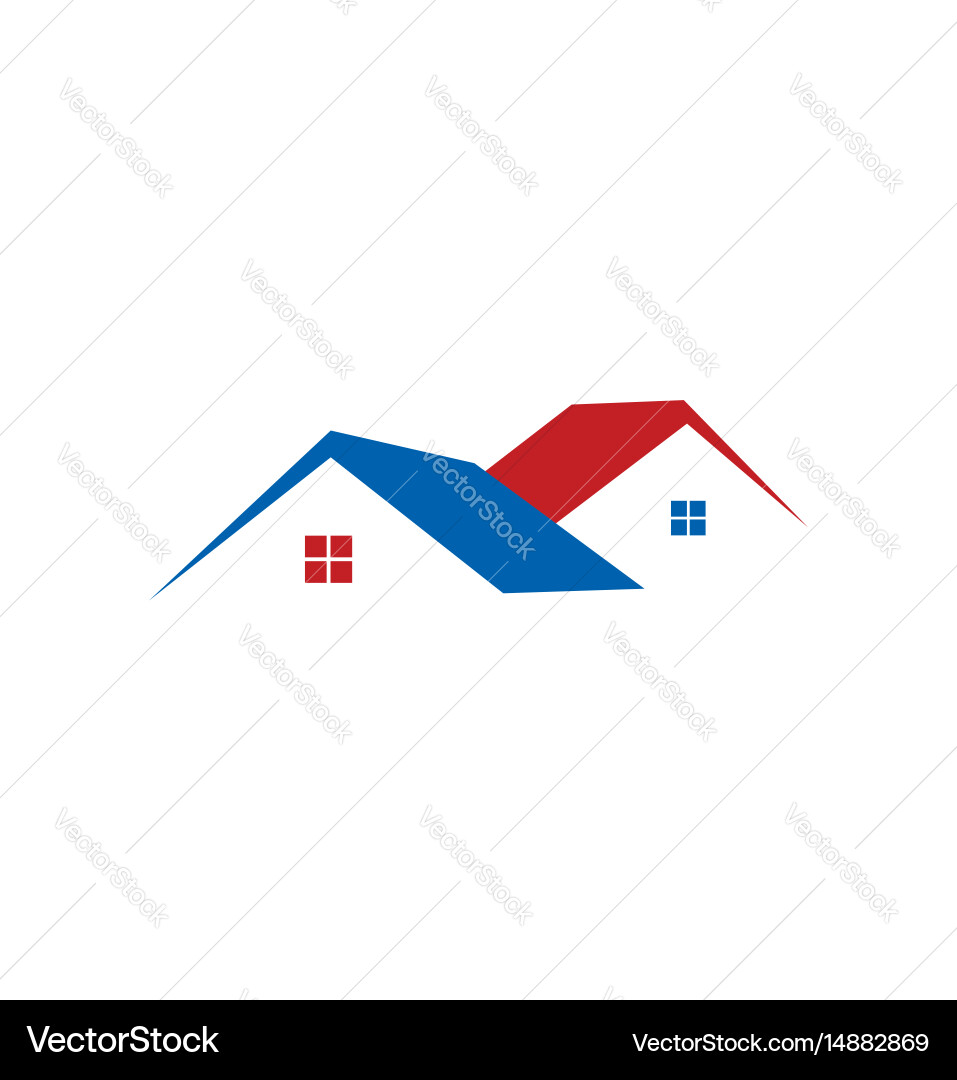 Simple house icon logo Royalty Free Vector Image