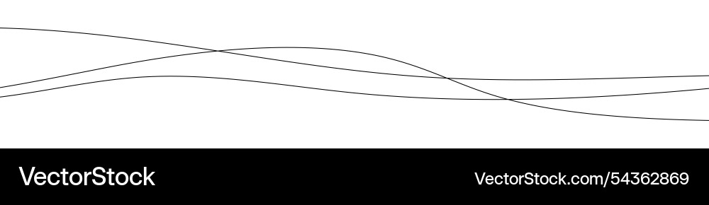 Thin curved wavy lines Royalty Free Vector Image