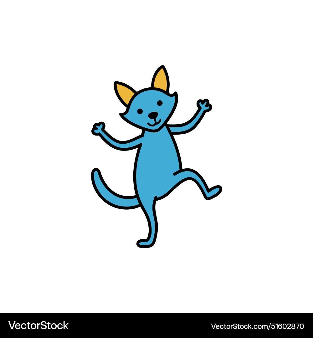 Australian mist cat dancing icon Royalty Free Vector Image