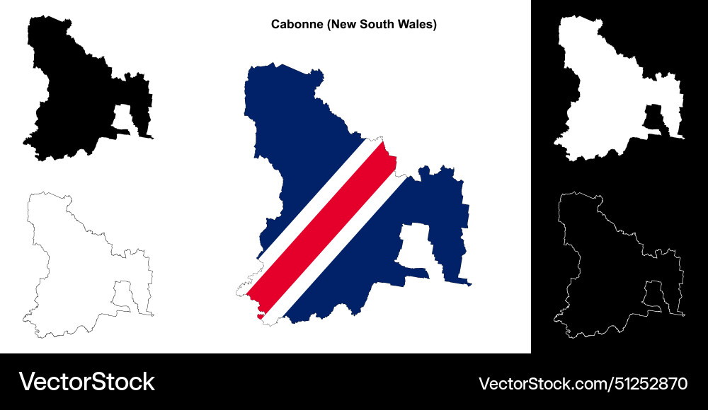 Cabonne outline map Royalty Free Vector Image - VectorStock