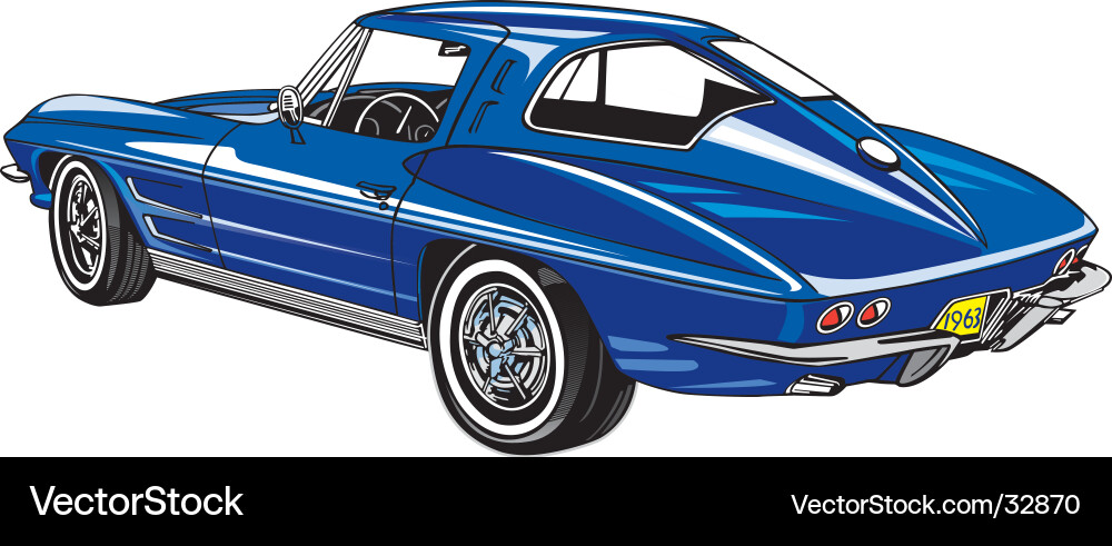 Corvette Royalty Free Vector Image - VectorStock