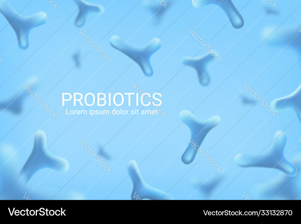 Probiotic bacteria lactobacillus prebiotics gut Vector Image