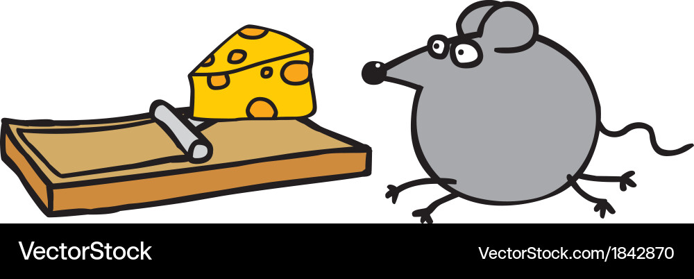 Rat and cheese Royalty Free Vector Image - VectorStock