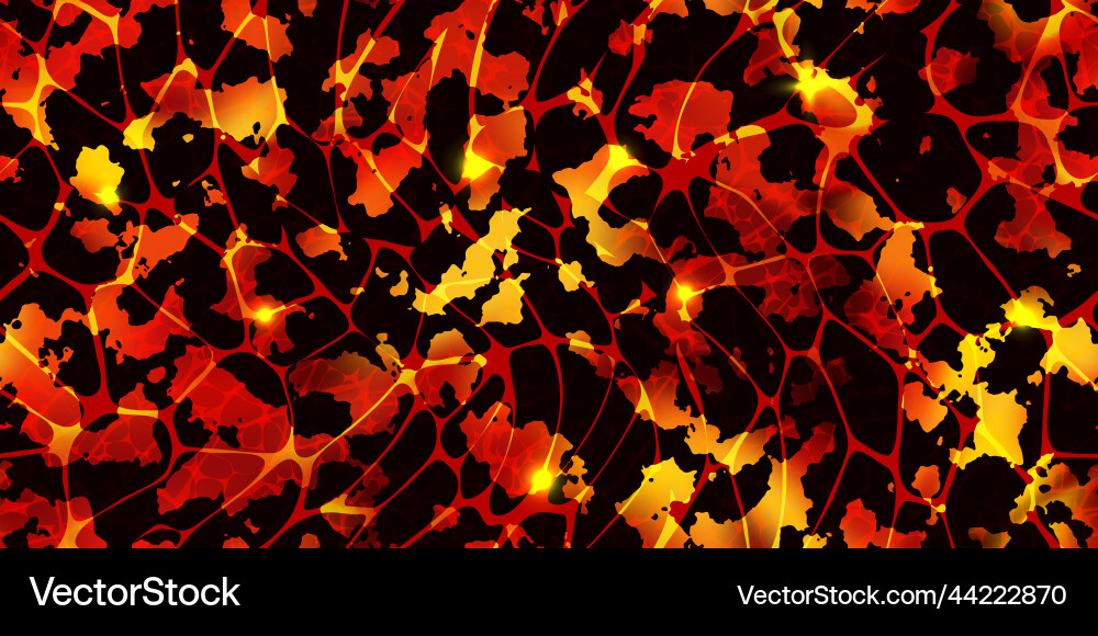 Seamless pattern of volcanic lava with molten Vector Image