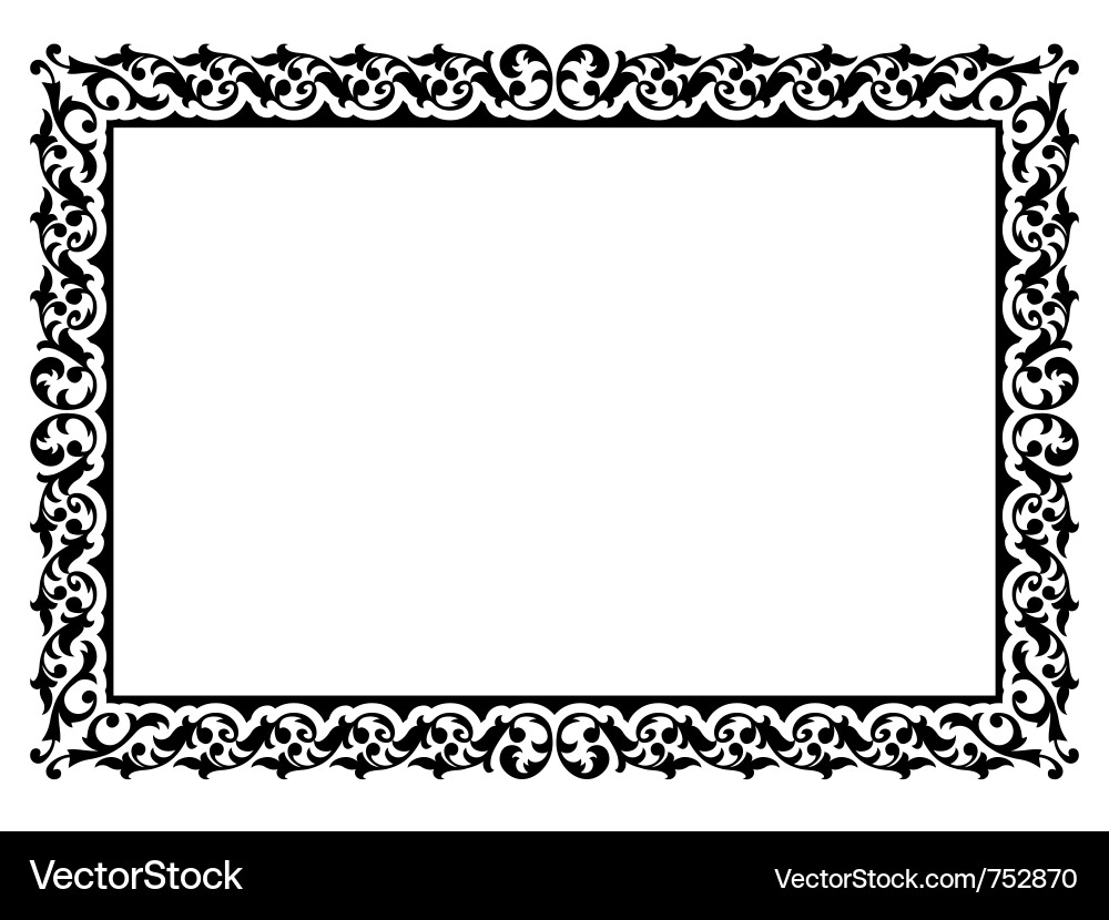 Simple ornamental decorative frame Royalty Free Vector Image