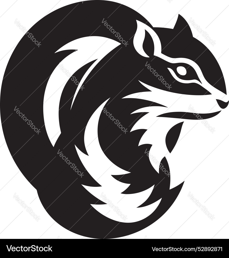 Chipmunk logo for business brand Royalty Free Vector Image