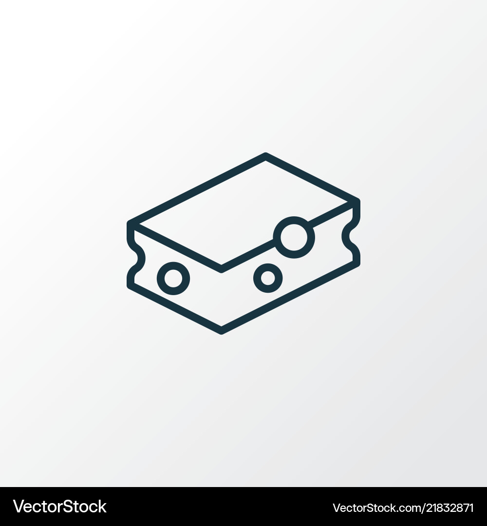 Cleaning sponge icon line symbol premium quality Vector Image
