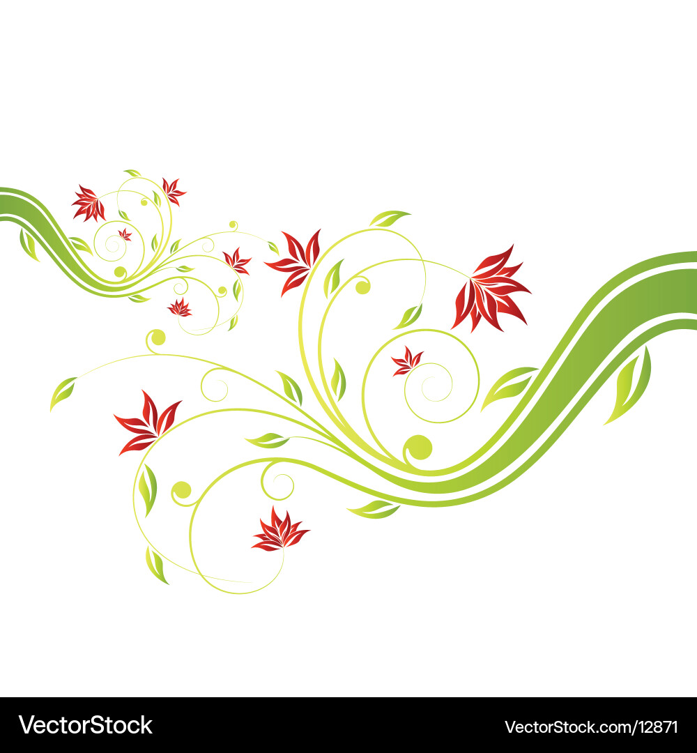 Floral design Royalty Free Vector Image - VectorStock
