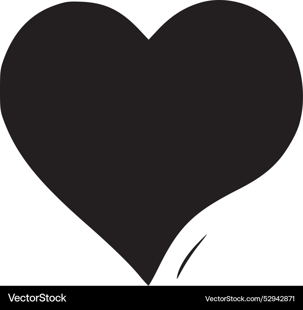 Love heart - minimalist and simple silhouette Vector Image