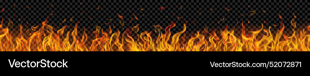 Translucent fire flames with horizontal repetition