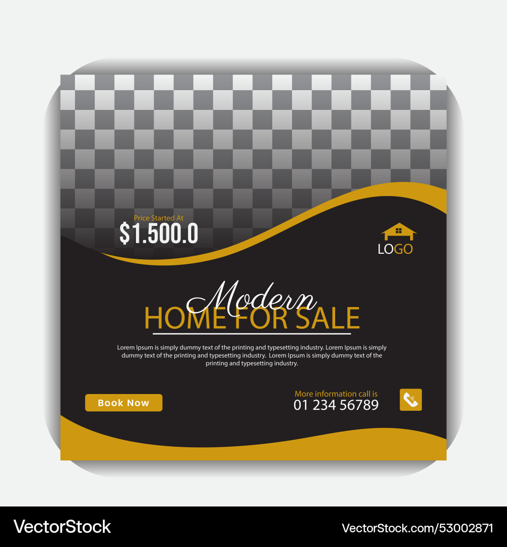 Unique and professional social media post banner Vector Image