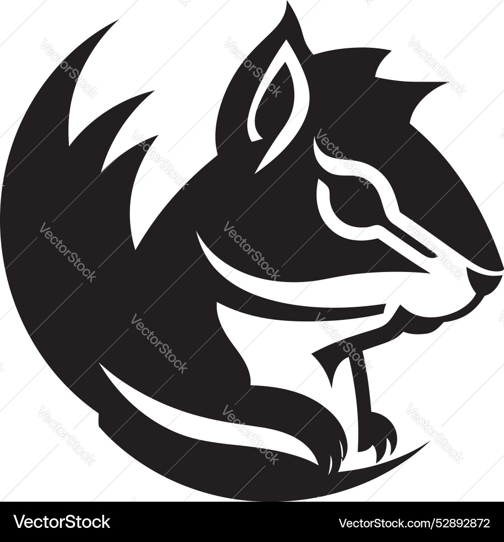 Chipmunk logo for brand product Royalty Free Vector Image
