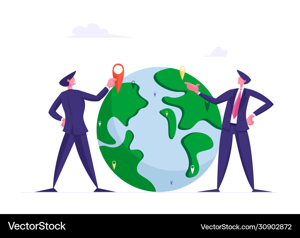 Global development worldwide globalization Vector Image
