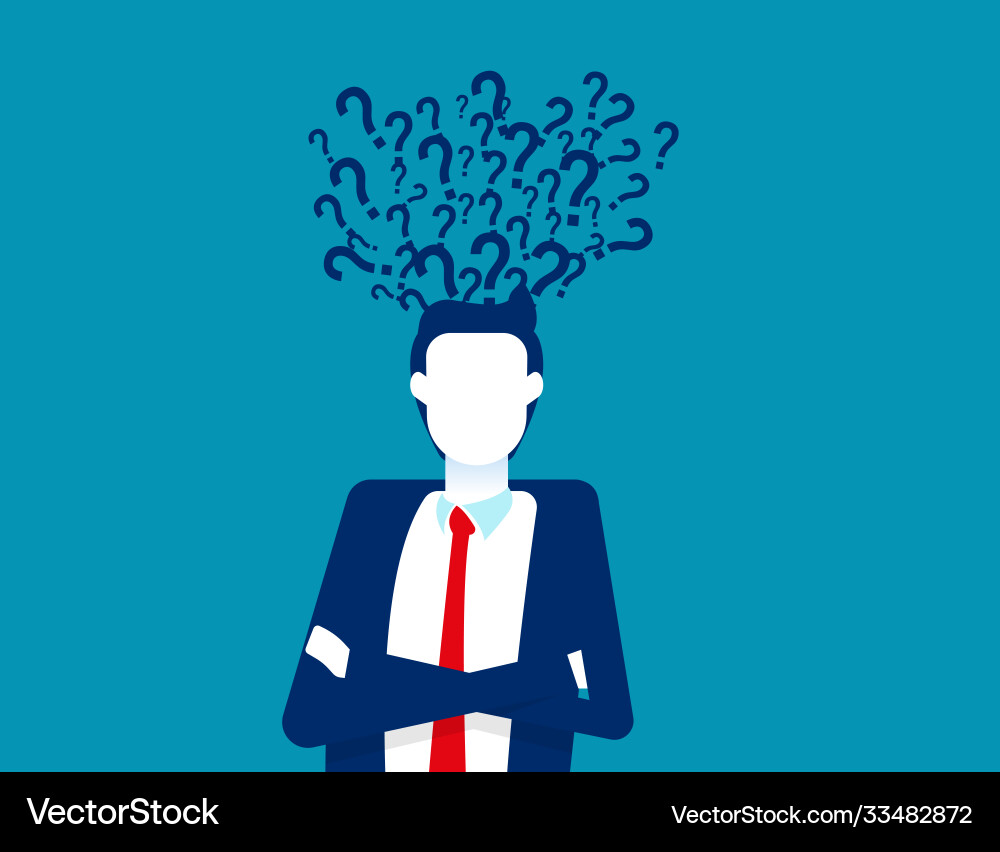 Many questions and no answer question mark Vector Image