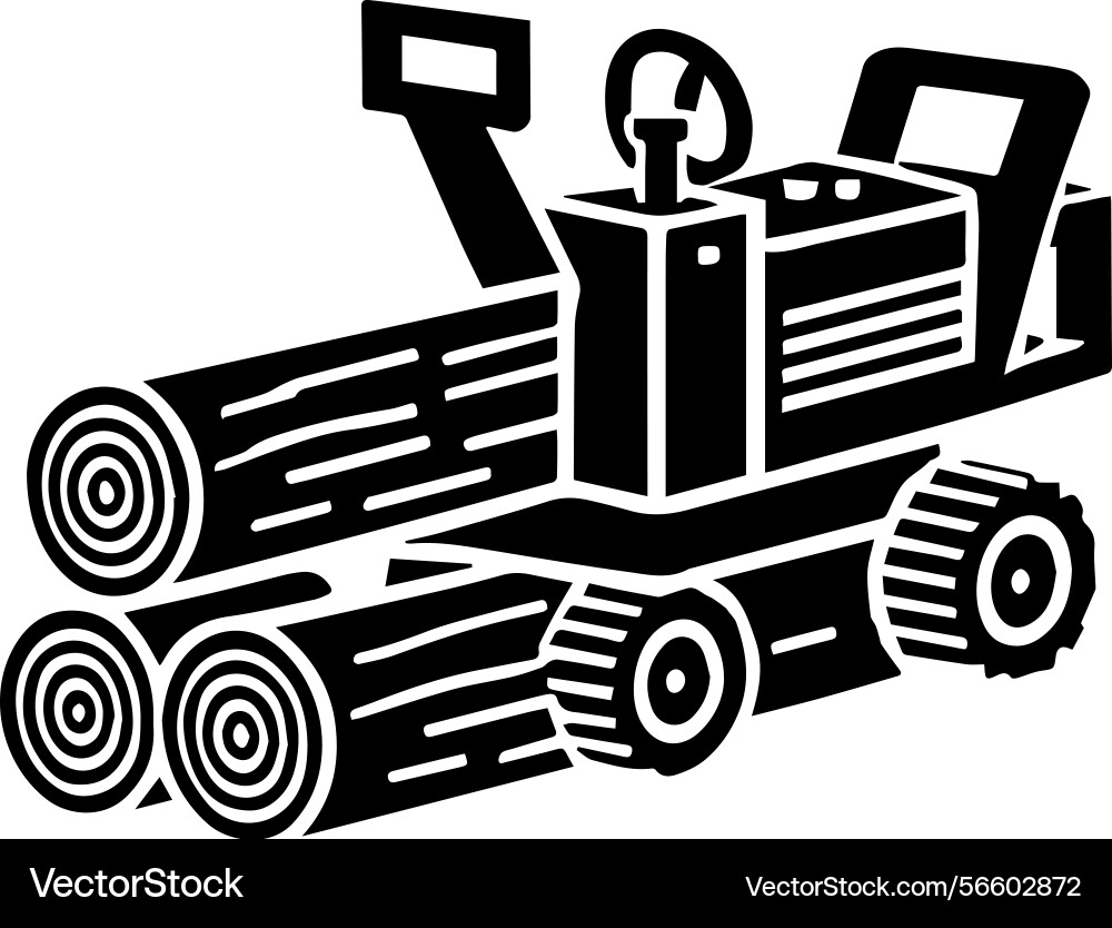 Simple icon of a log splitters logo design Vector Image