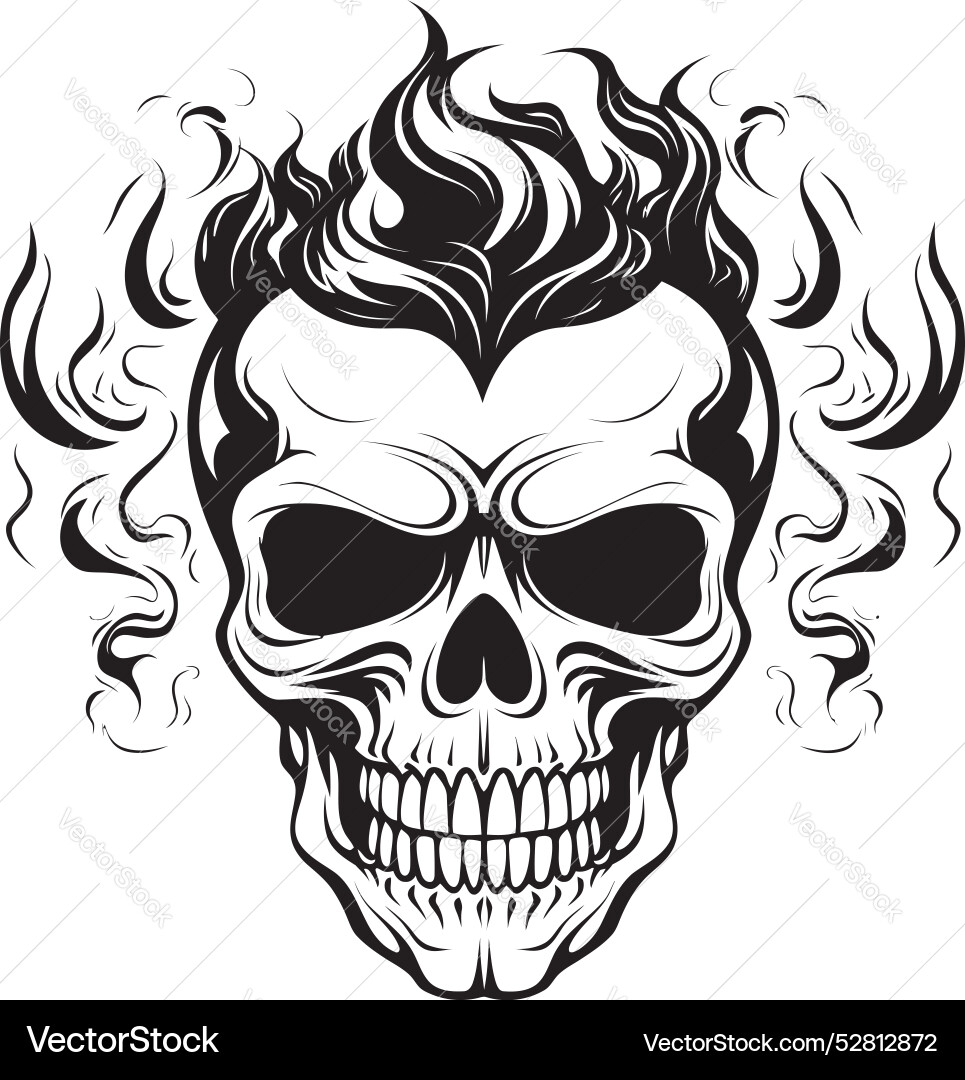 Skullweed emblem cannabis inspired skull Vector Image