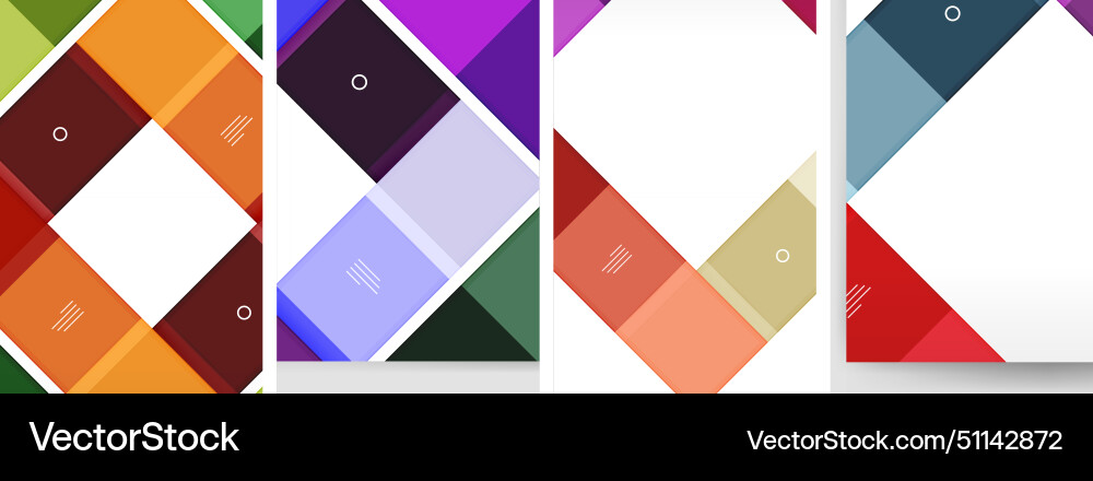 Square abstract poster set Royalty Free Vector Image
