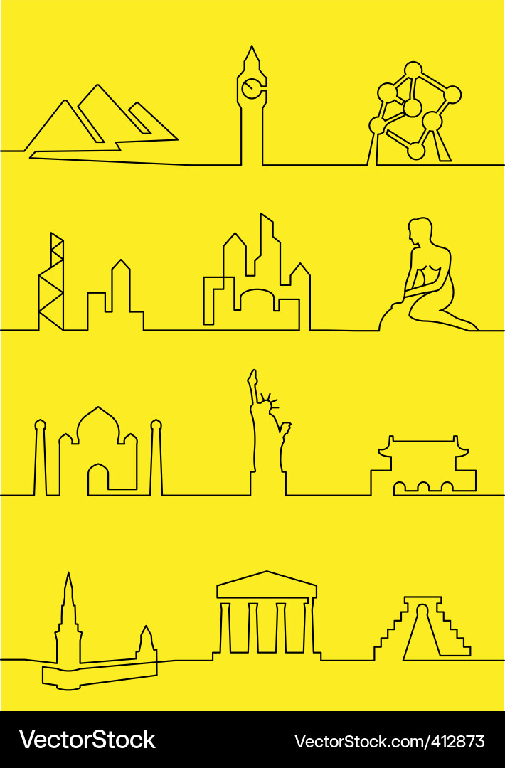 Cities of the world Royalty Free Vector Image - VectorStock