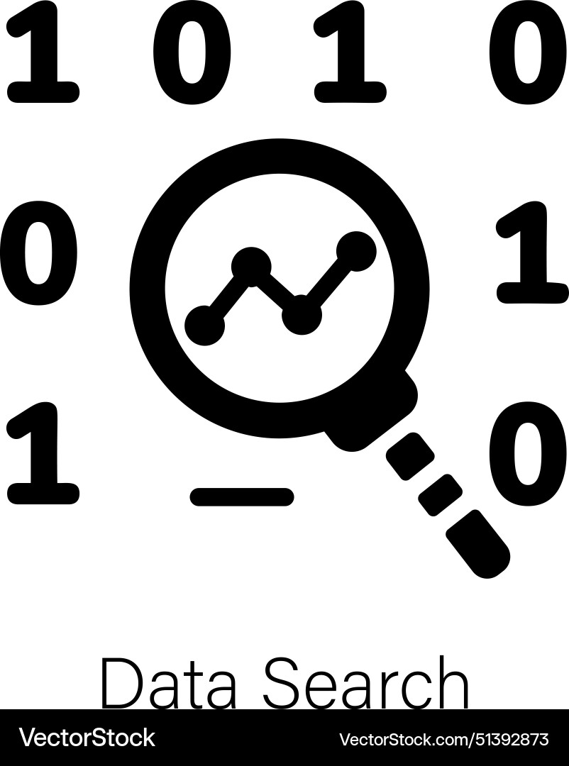 Data search Royalty Free Vector Image - VectorStock