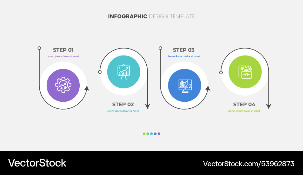 Timeline creator infographic template 4 step Vector Image