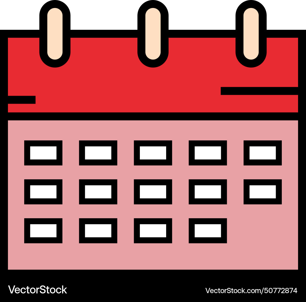Calendar icon design template isolated Royalty Free Vector