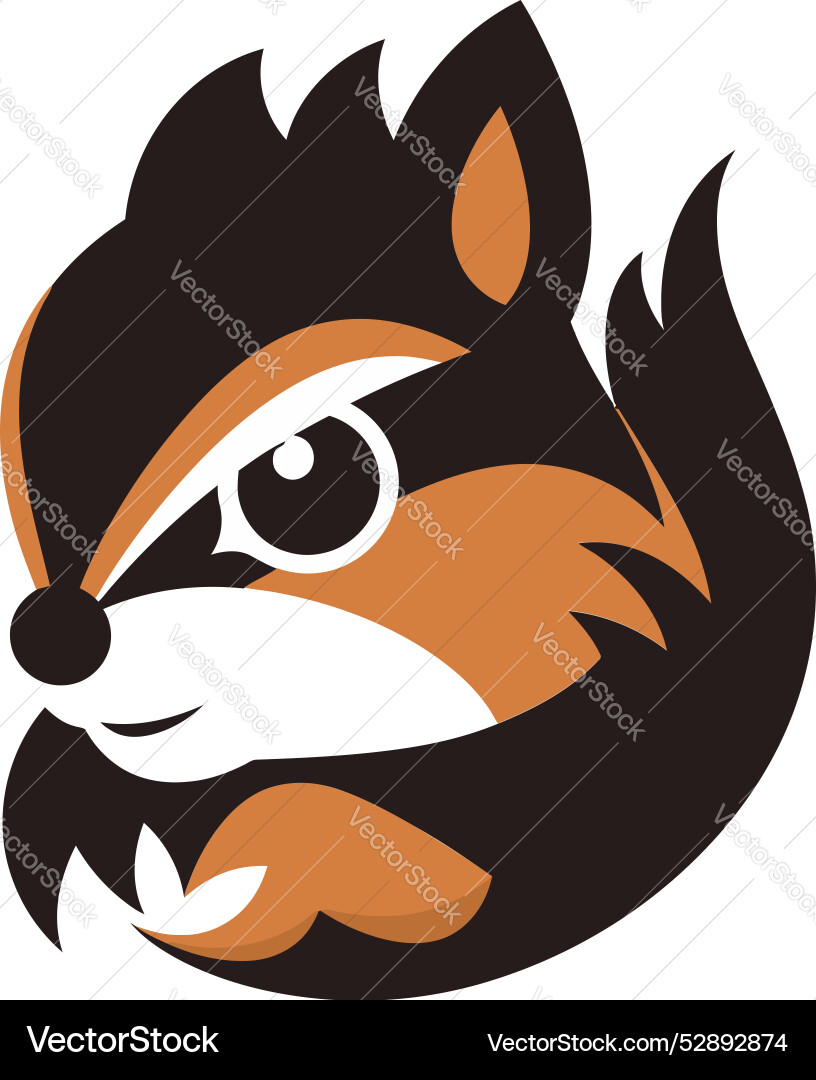 Chipmunk logo for product Royalty Free Vector Image