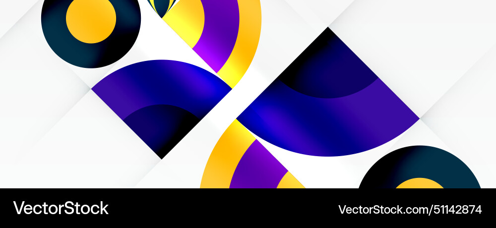 Geometric pattern in art with purple and yellow Vector Image