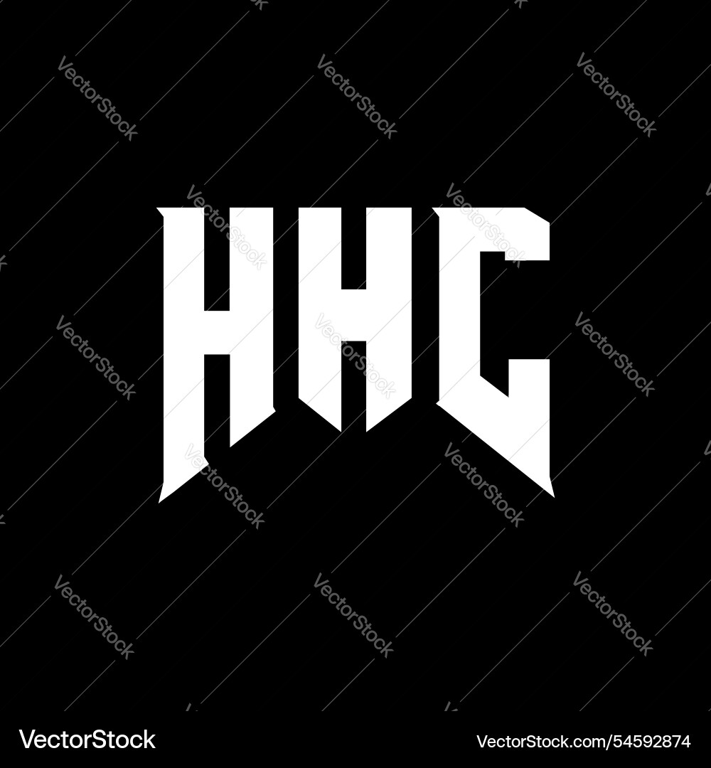 Hhc letter logo design for technology company Vector Image