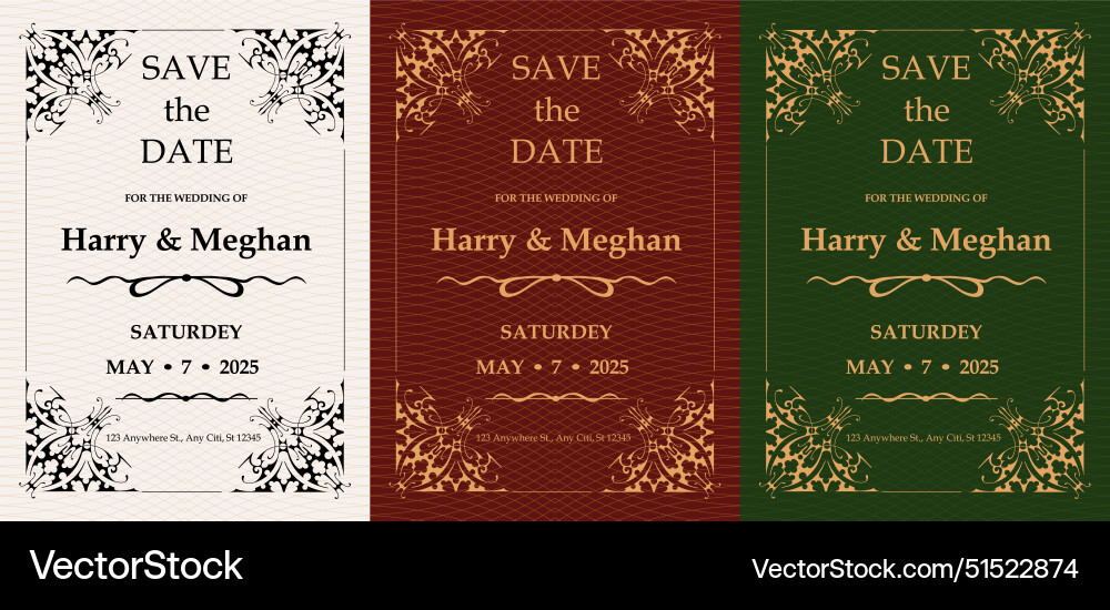 Luxury invitation card background elegant Vector Image