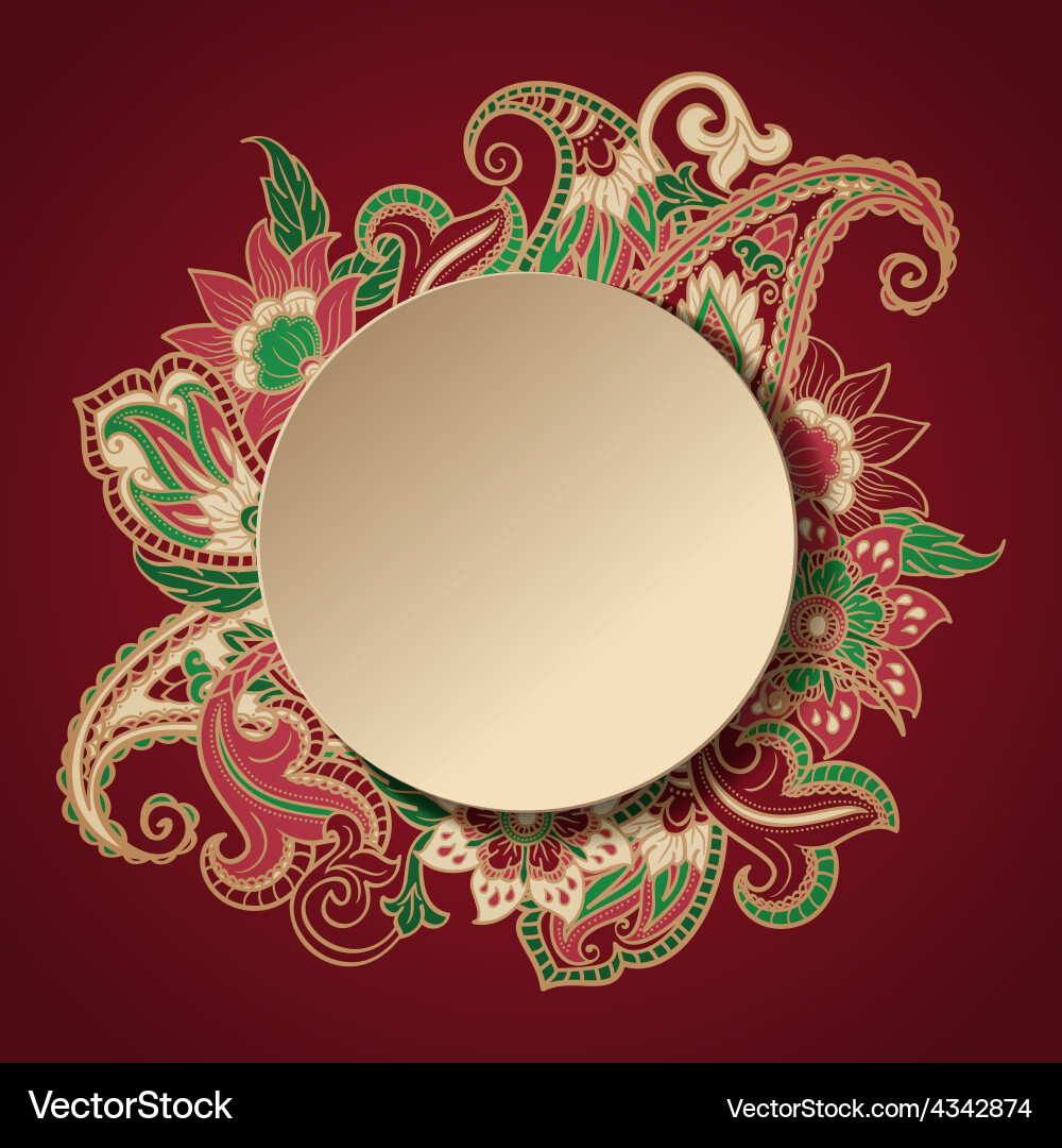 Paisley frame Royalty Free Vector Image - VectorStock