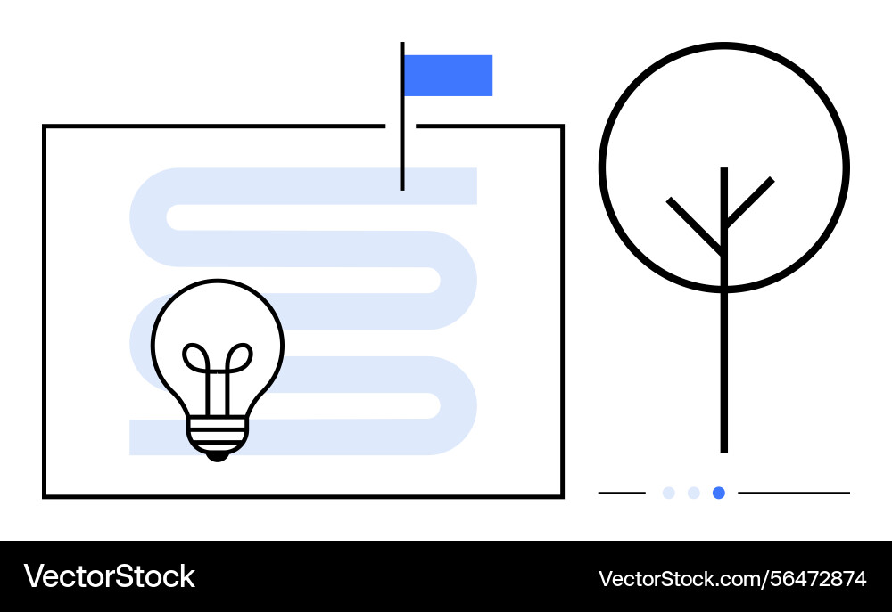 Path to innovation highlighted by leadership Vector Image