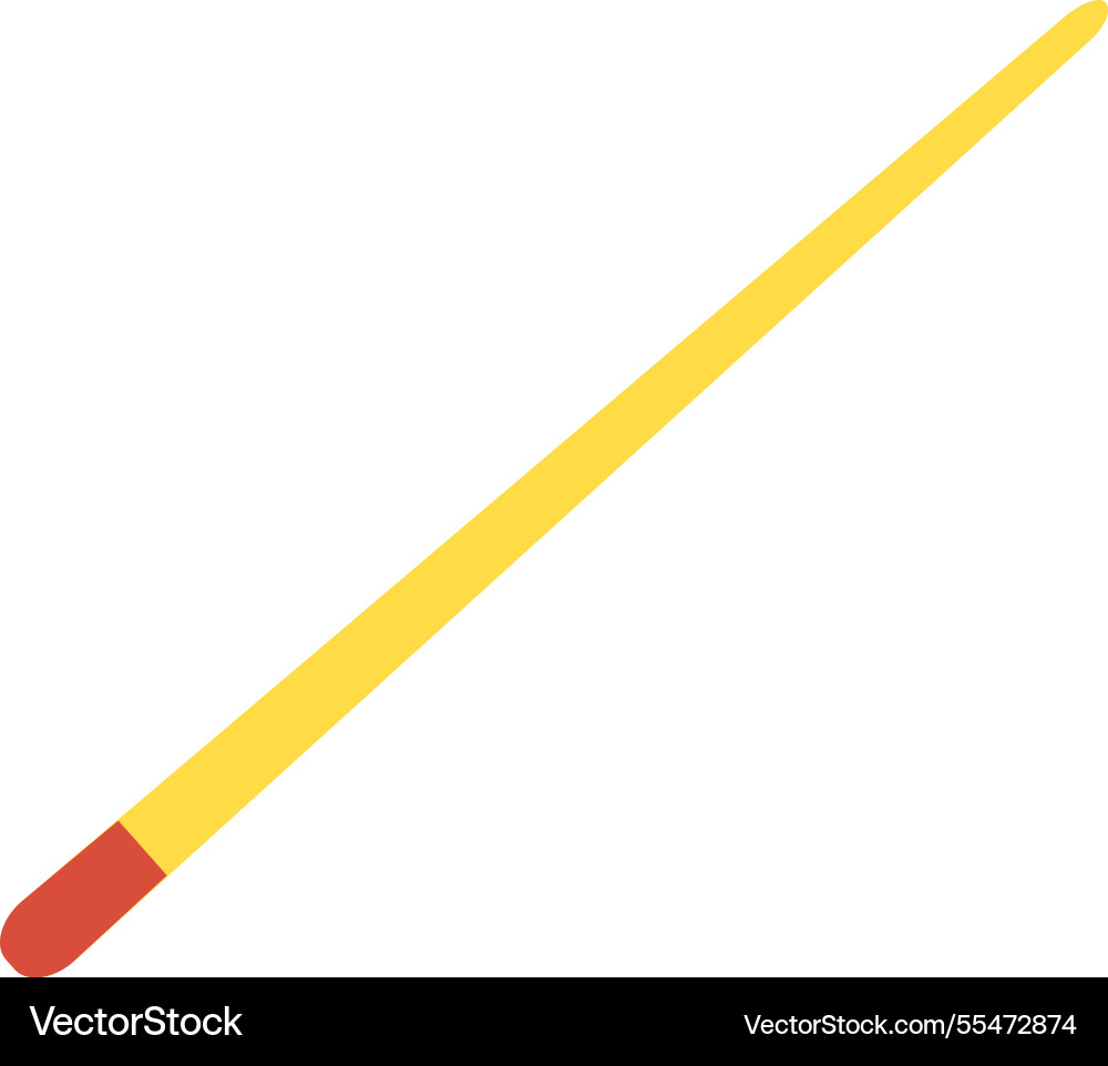 Simple of a single matchstick Royalty Free Vector Image
