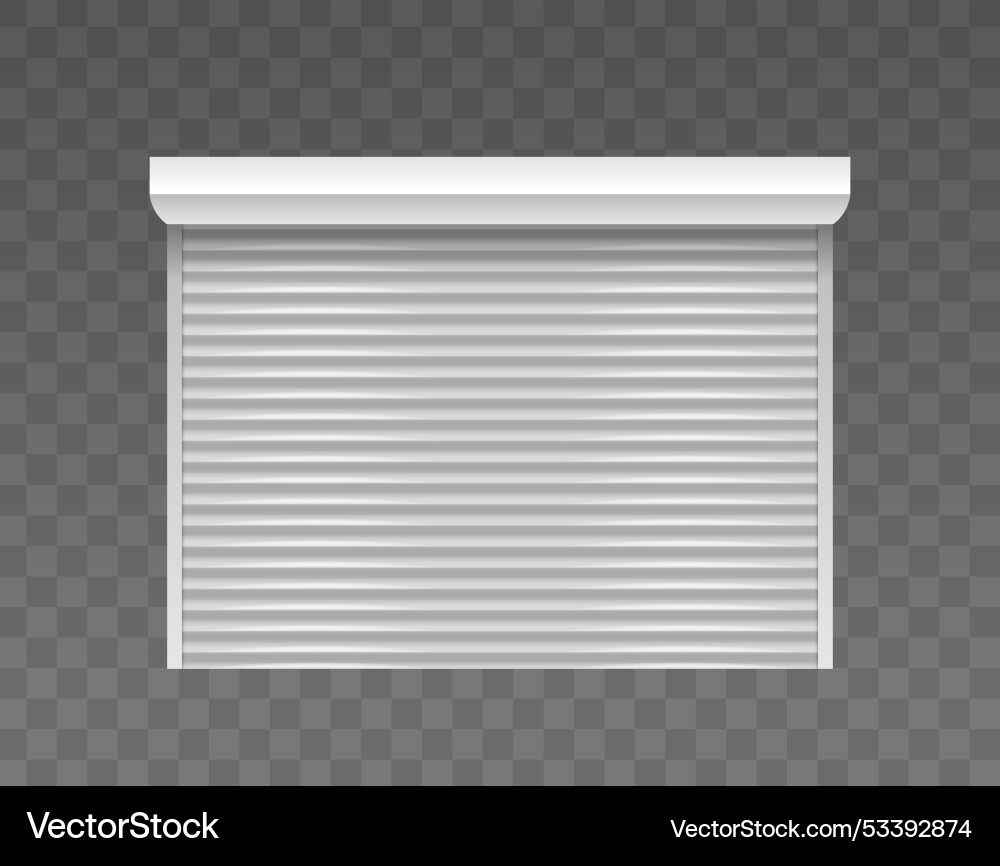 White roller blinds isolated on transparent Vector Image