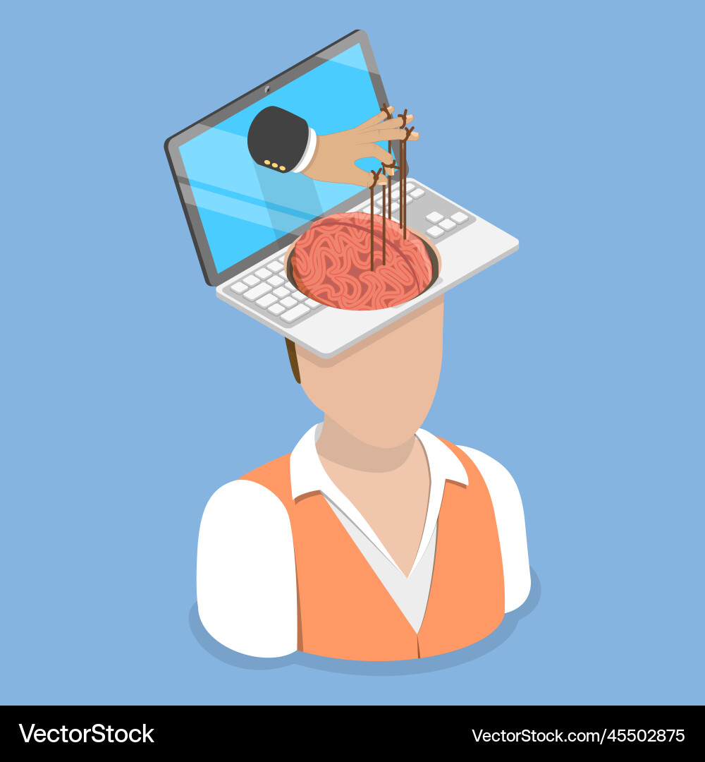 3d isometric flat conceptual Royalty Free Vector Image