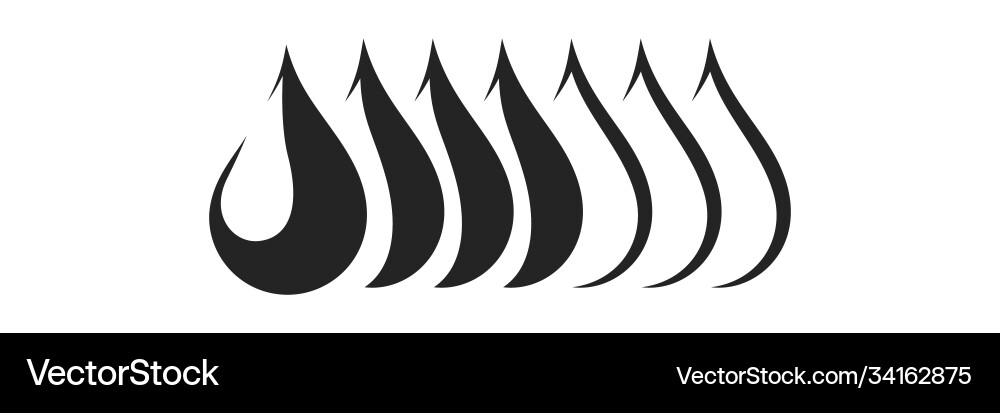 Absorption icons water drops absorb layer symbols Vector Image