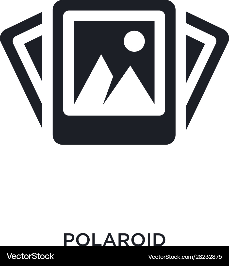 Black Polaroid Icon Royalty Free Vector Image - VectorStock